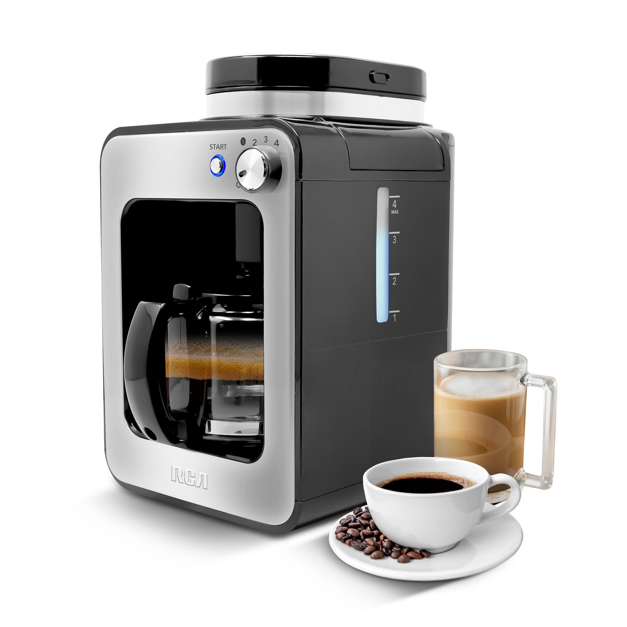 Rca Cafetera Eléctrica Con Molino Rc-caf4 Color Negro
